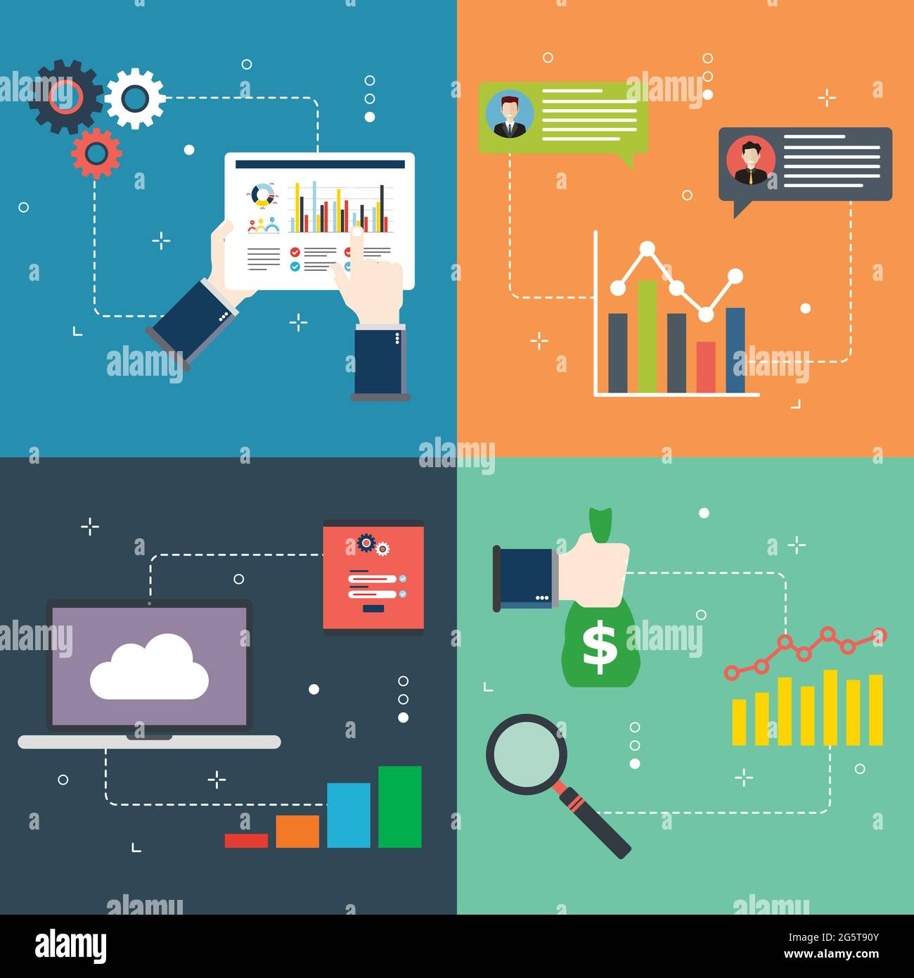 Finance, report, computer, financial, data and accountancy icons ...