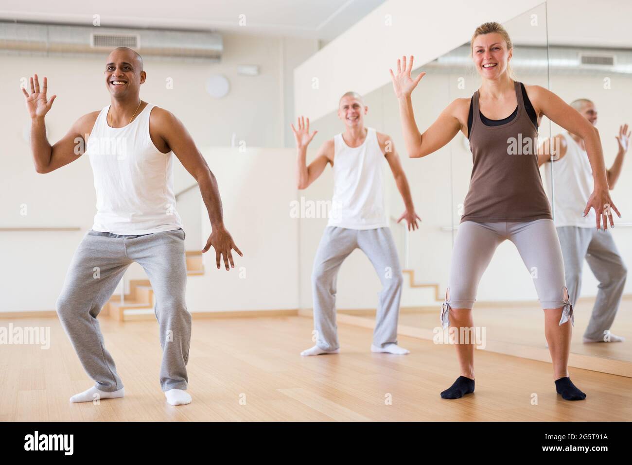 Group of activity people practicing dance techniques Stock Photo - Alamy