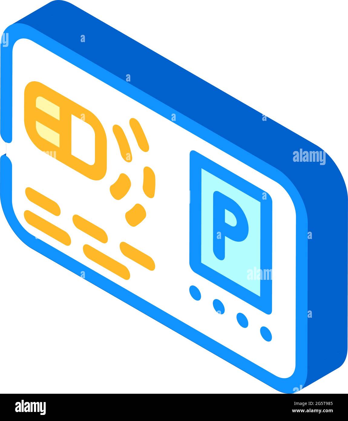 pass card parking isometric icon vector illustration Stock Vector Image ...