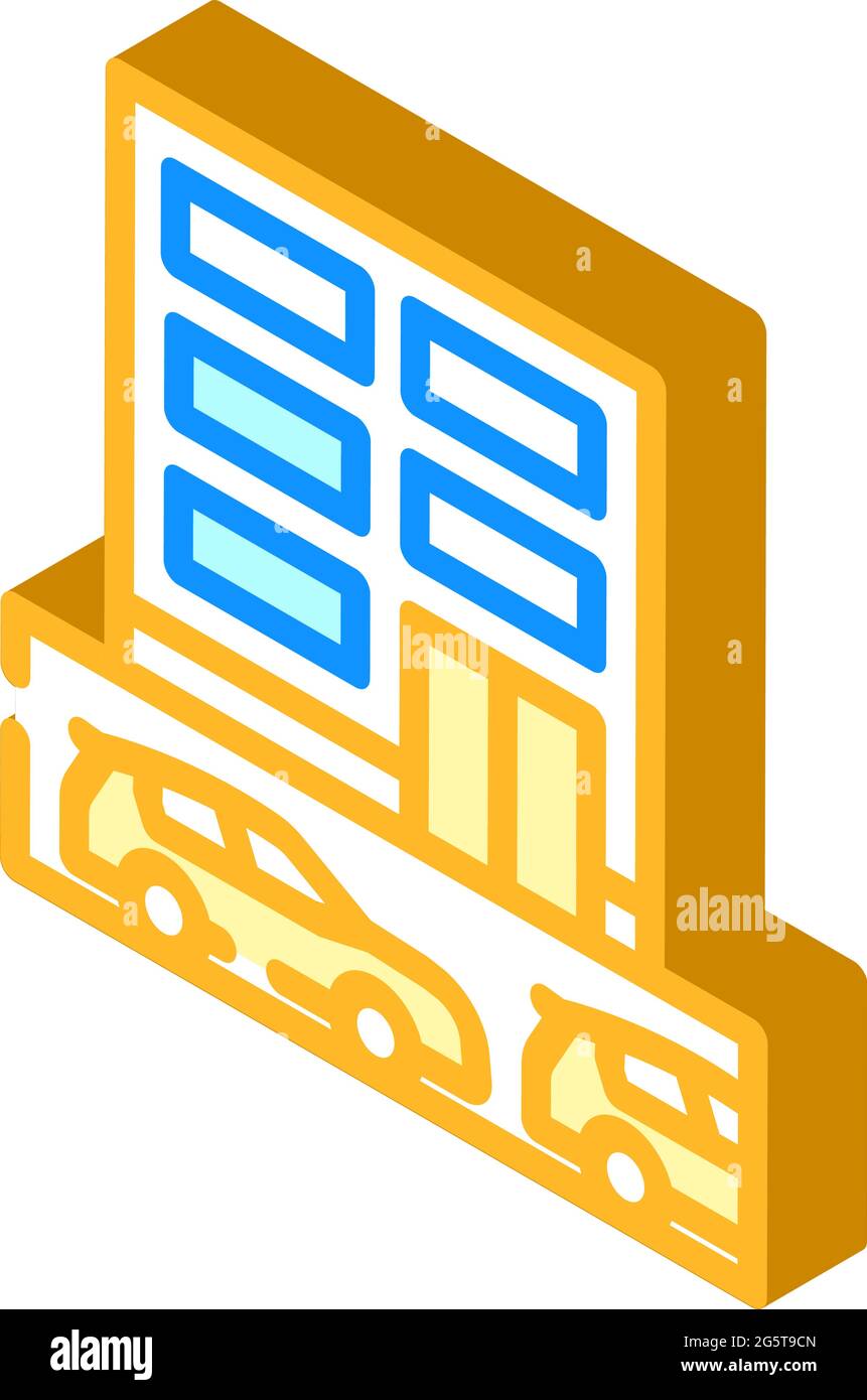 underground parking isometric icon vector illustration Stock Vector ...