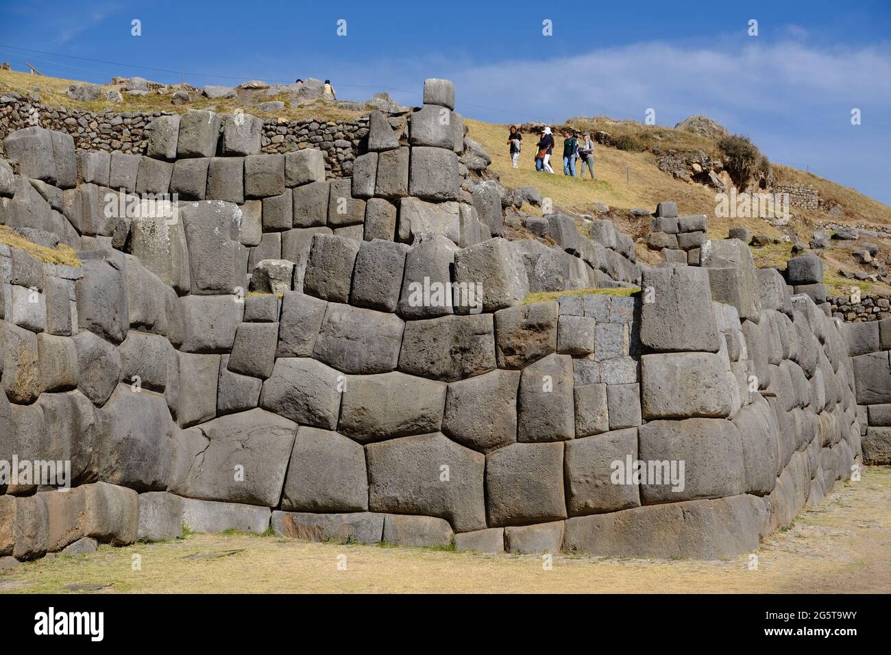 Peru Cusco - Stone wall in Sacsayhuaman - Saqsaywaman Stock Photo - Alamy