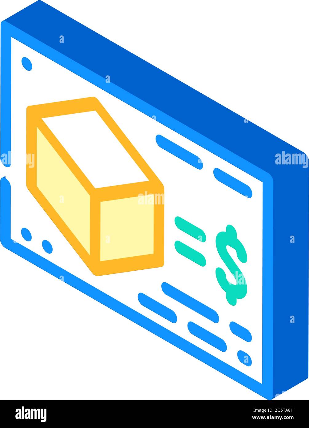 calculating cost of production isometric icon vector illustration Stock ...