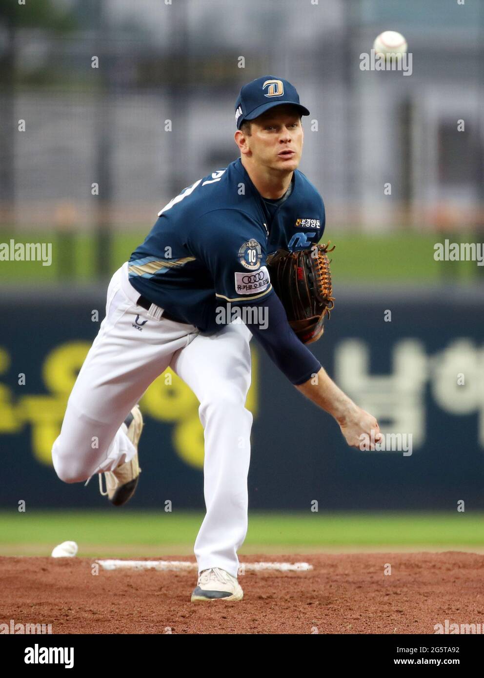 30th June, 2021. NC Dinos' Drew Rucinski Drew Rucinski of the NC Dinos ...