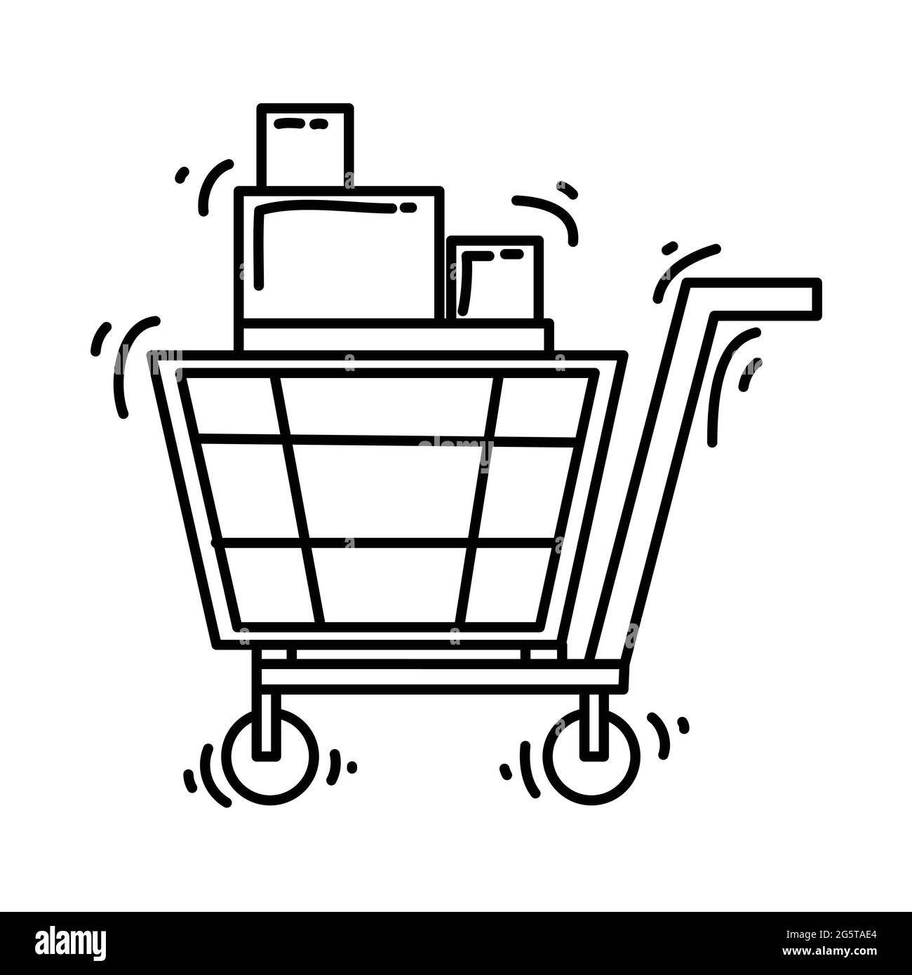 Ecommerce chart. hand drawn icon set, outline black, doodle icon, vector icon design Stock ...