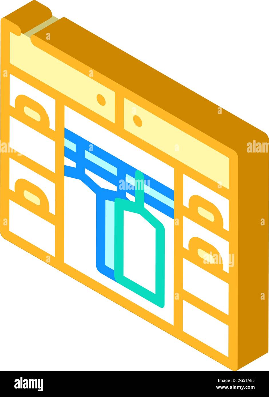 cupboard stylist isometric icon vector illustration Stock Vector Image ...