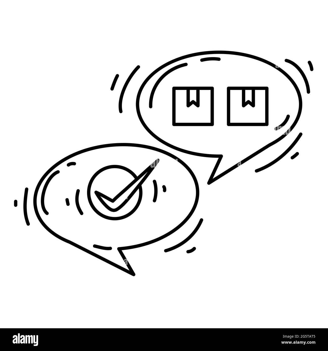 Ecommerce available icon. hand drawn icon set, outline black, doodle ...