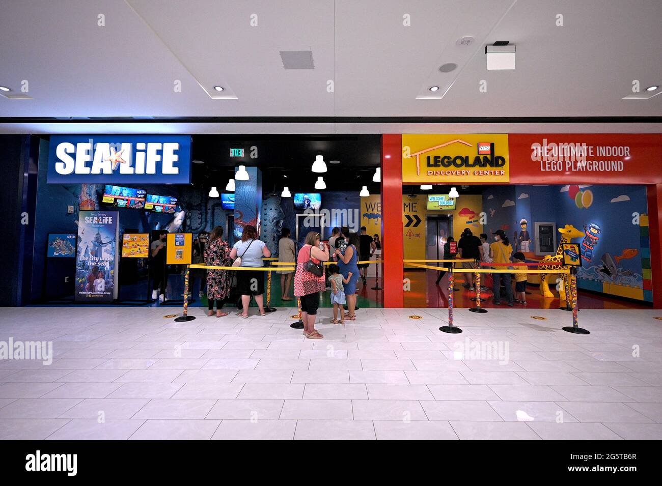 East Rutherford, USA. 29th June, 2021. The entrance to Sea Life and ...