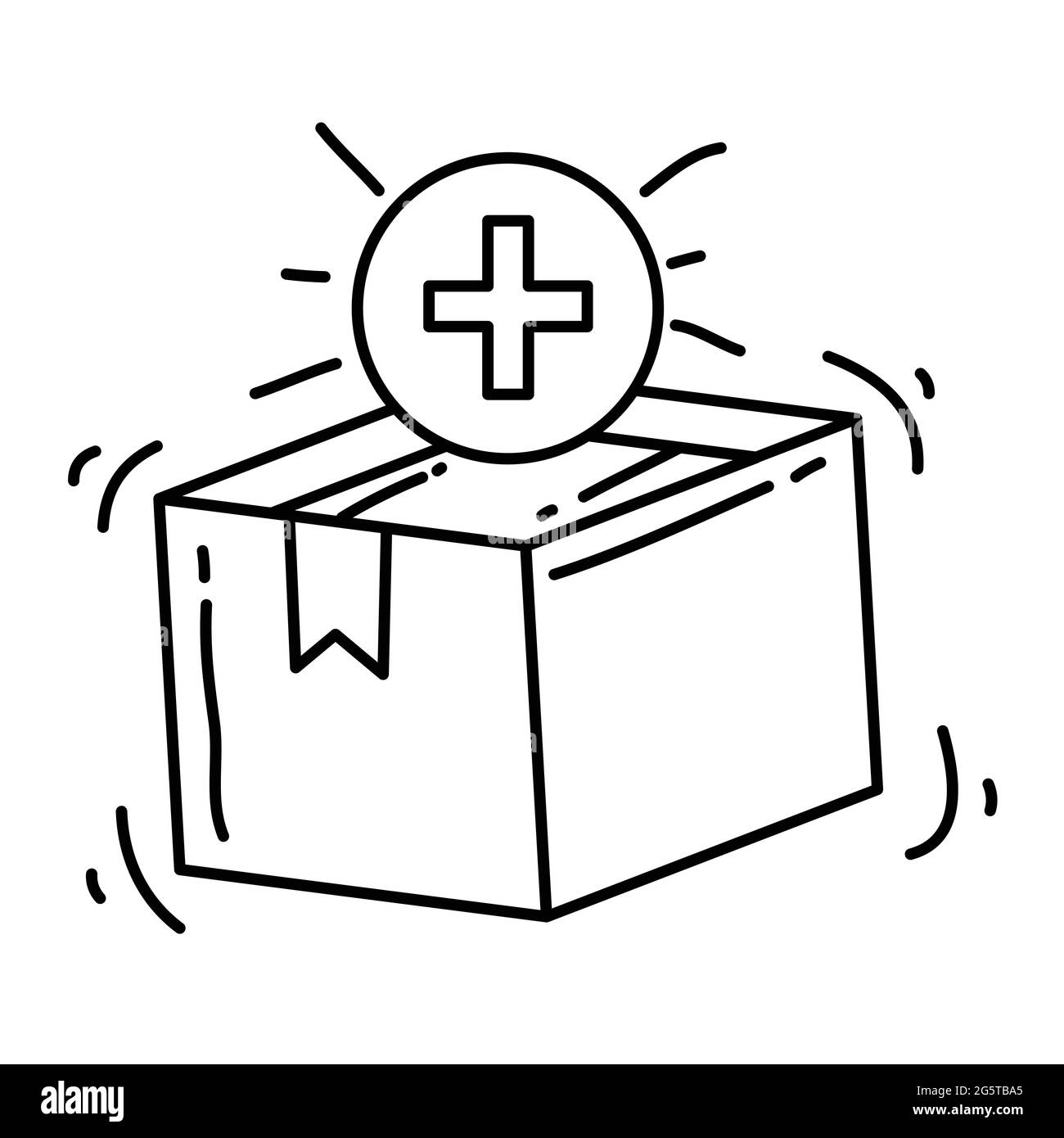 Ecommerce new product. hand drawn icon set, outline black, doodle icon, vector icon design Stock ...