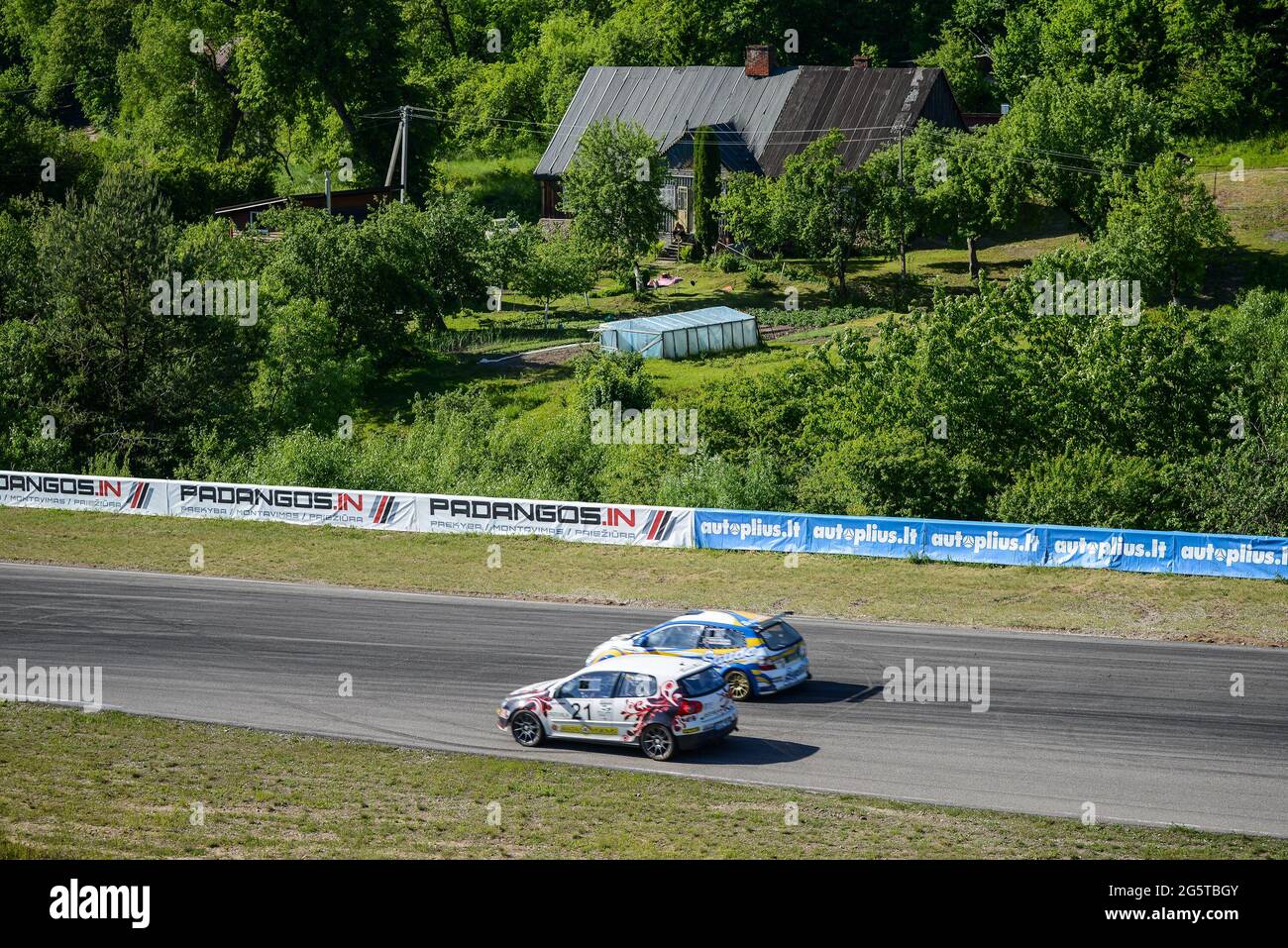 Kaunas. Lithuania - 07.06.2015 - Cars on the track for racing. Car ...