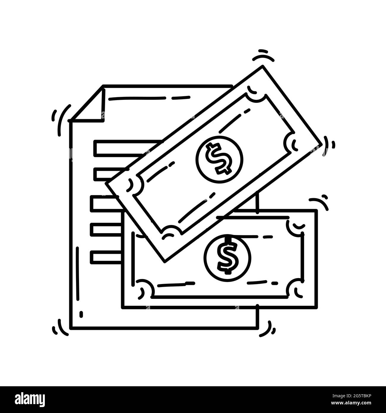 Ecommerce budget icon. hand drawn icon set, outline black, doodle icon, vector icon design Stock ...