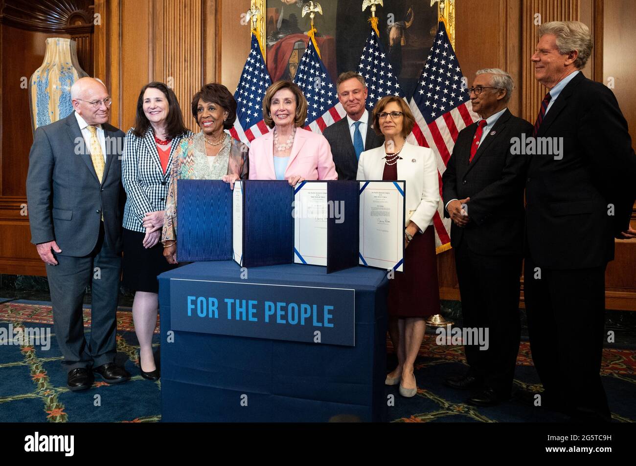 Nancy Pelosi Signing Bill 2021 High Resolution Stock Photography and ...