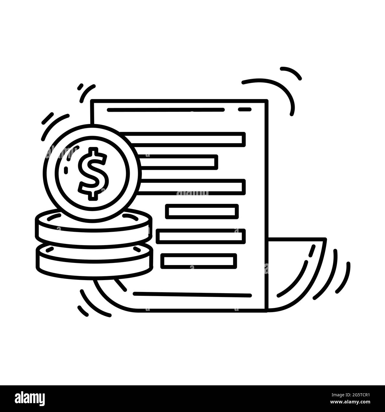 Ecommerce financial icon. hand drawn icon set, outline black, doodle icon, vector icon design ...