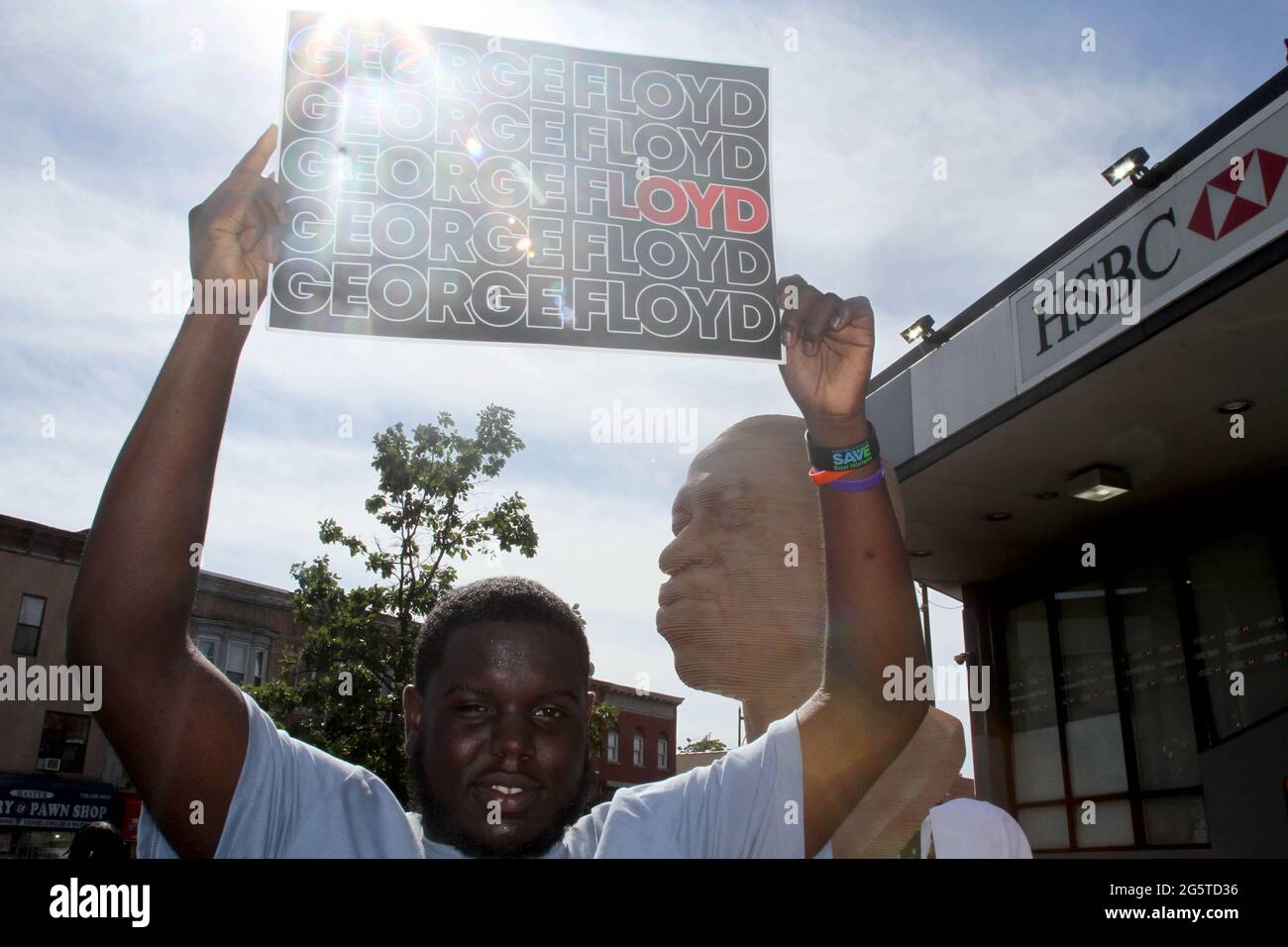 New York, New York, USA. 25th June, 2021. George Floyd verdict rally ...