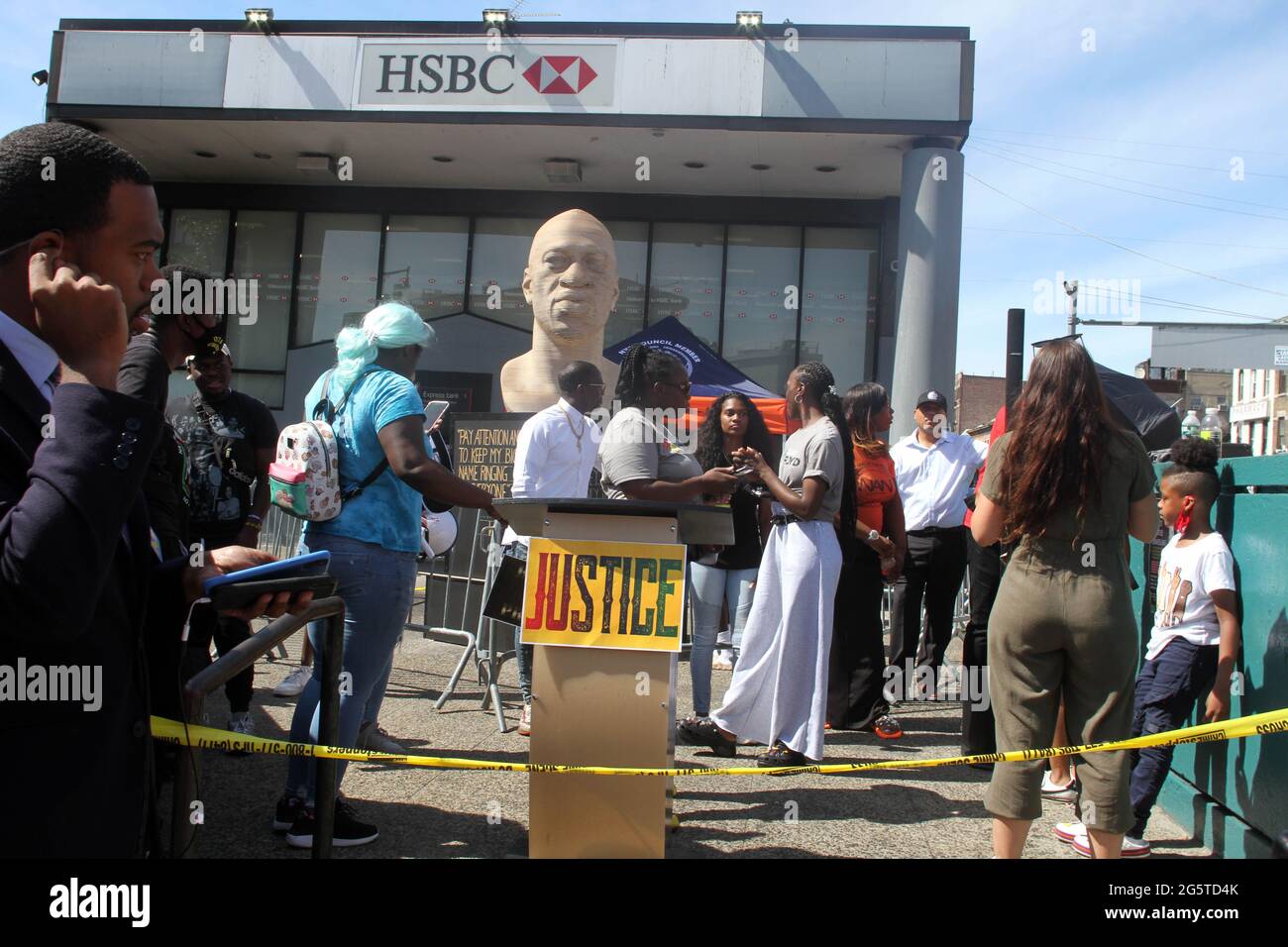 New York, New York, USA. 25th June, 2021. George Floyd verdict rally ...