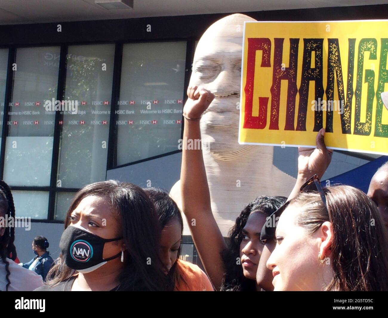 New York, New York, USA. 25th June, 2021. George Floyd verdict rally ...