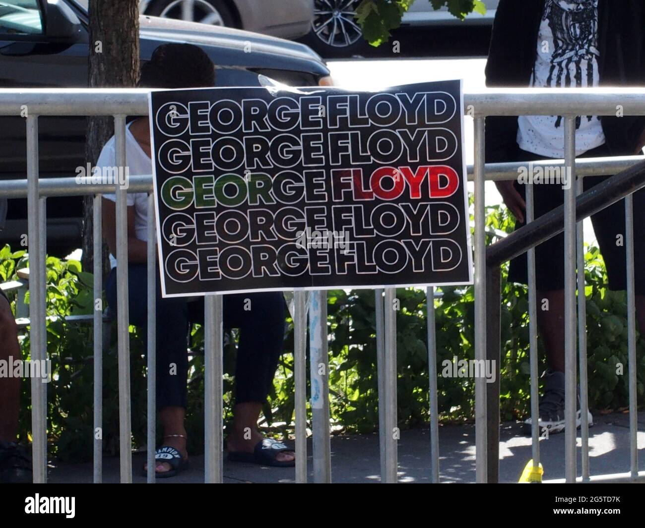 New York, New York, USA. 25th June, 2021. George Floyd verdict rally ...