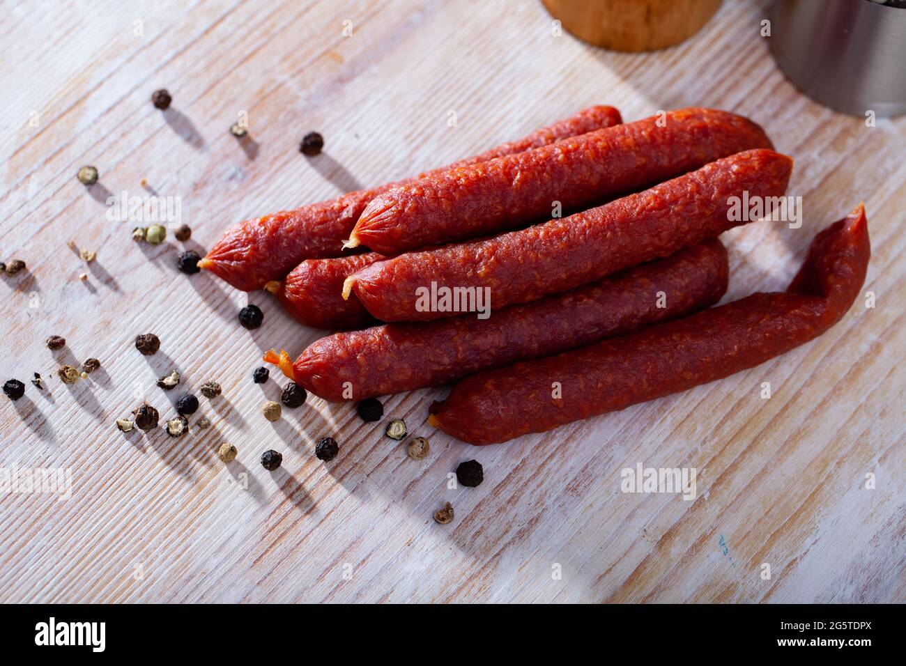 Smoked Tyrolean sausages Stock Photo - Alamy