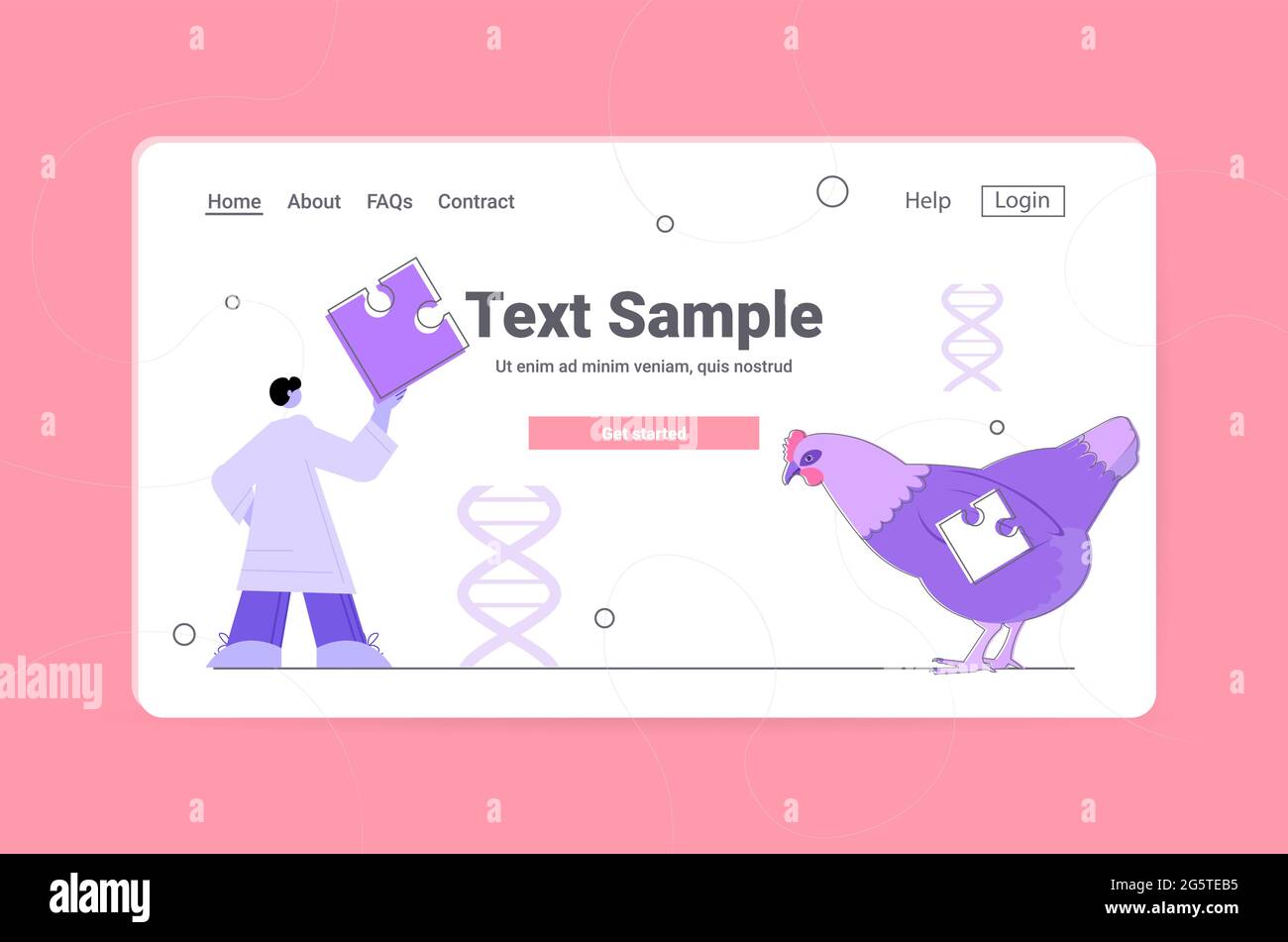 scientist working with DNA of chicken researcher making experiment in ...