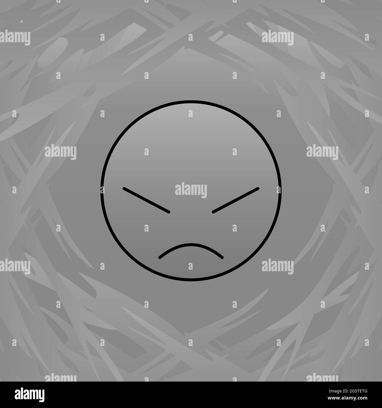 Angry emotion face in grayscale with fire 07 Stock Vector Image & Art ...