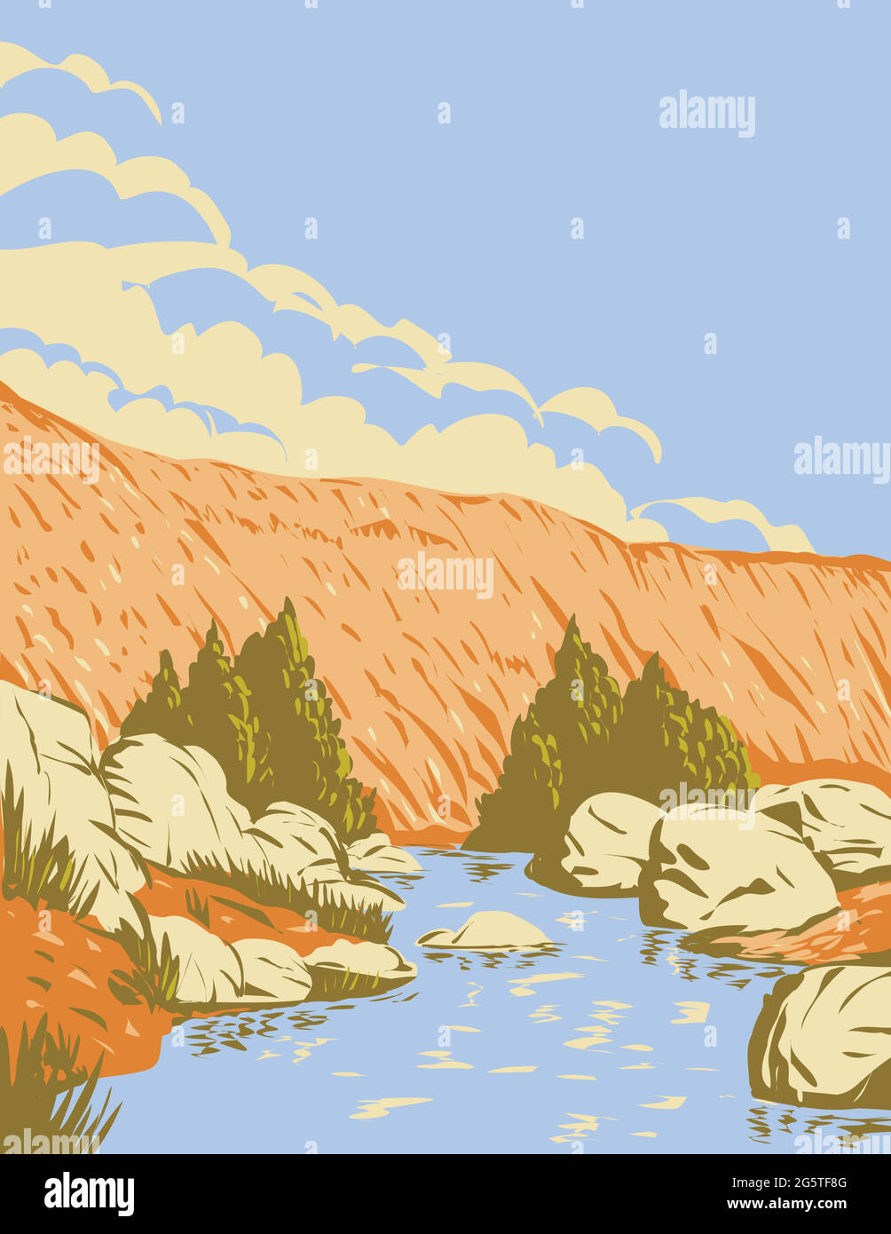 Arizona in spring Stock Vector Images - Alamy