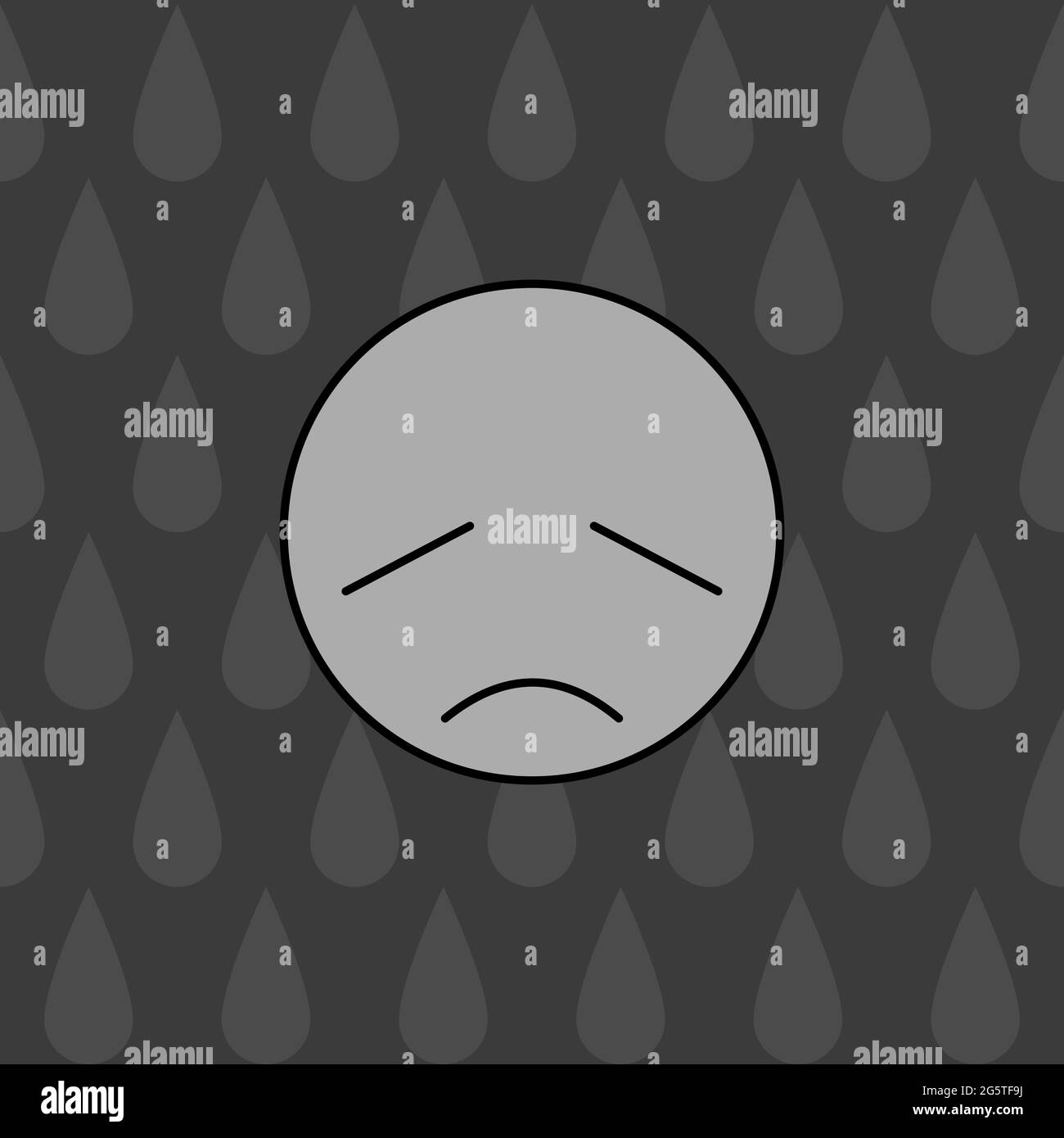 Sad Face Emoticon Black and White Stock Photos & Images - Alamy