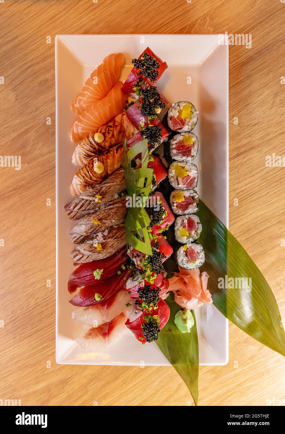 Overhead shot japanese sushi hi-res stock photography and images - Alamy