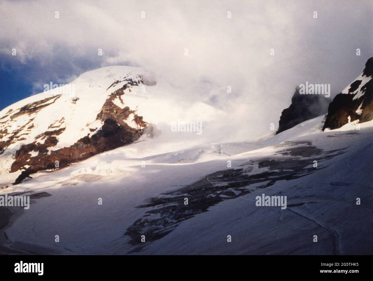 This is where the climber's trail up Mt. Baker becomes glacier travel ...