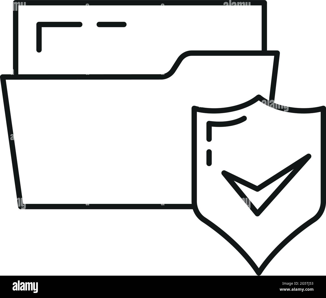 Folder online database cloud computer technology icon, remote data storage, protect information ...
