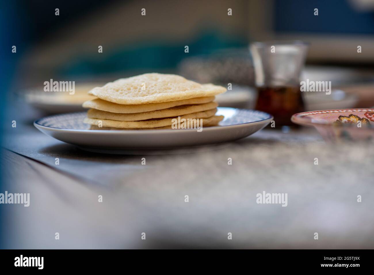 Beautiful traditional Moorish porcelain ceramic plates. illustrated ...