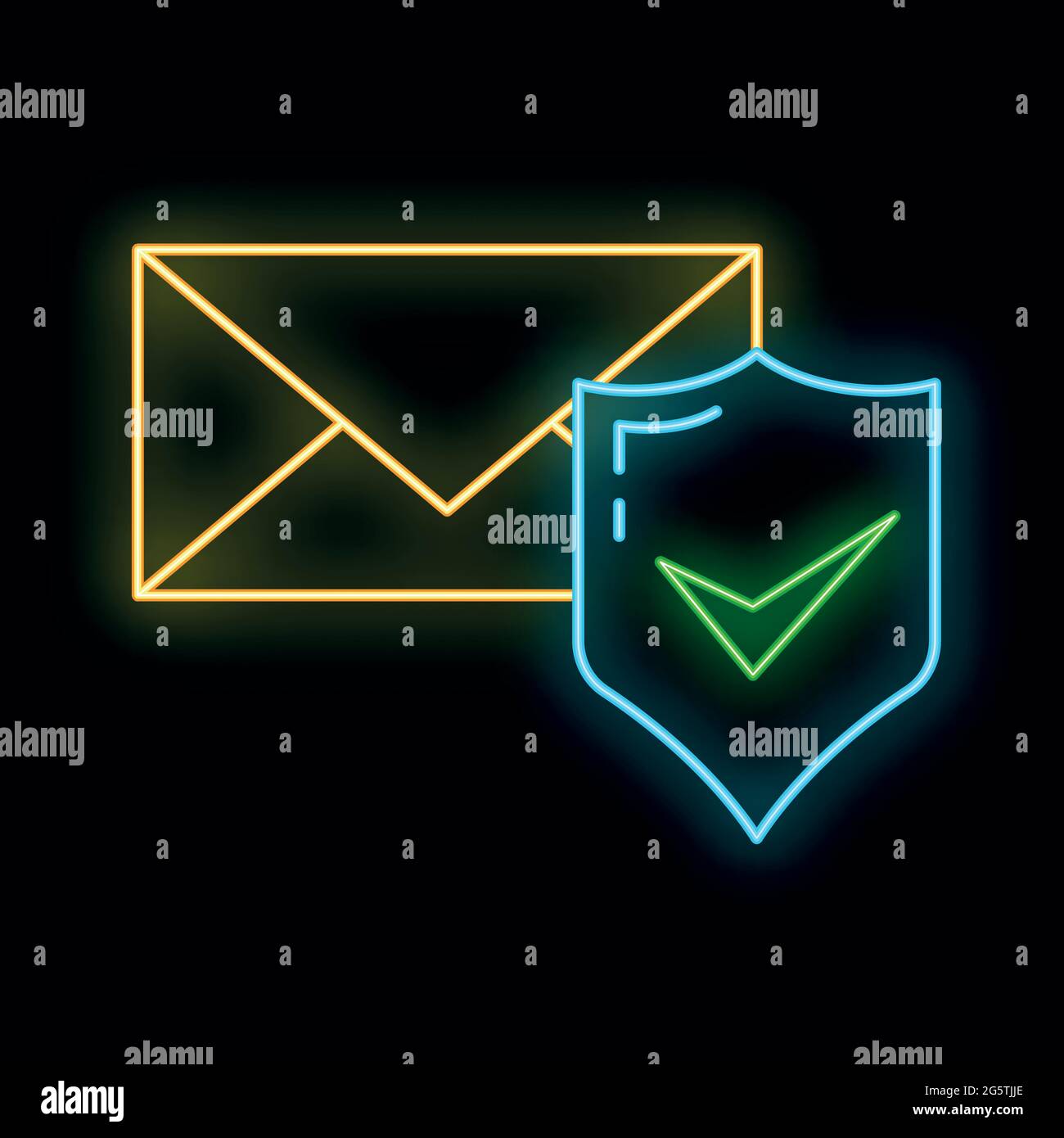 Email cloud global internet icon neon glow style, data send web message ...