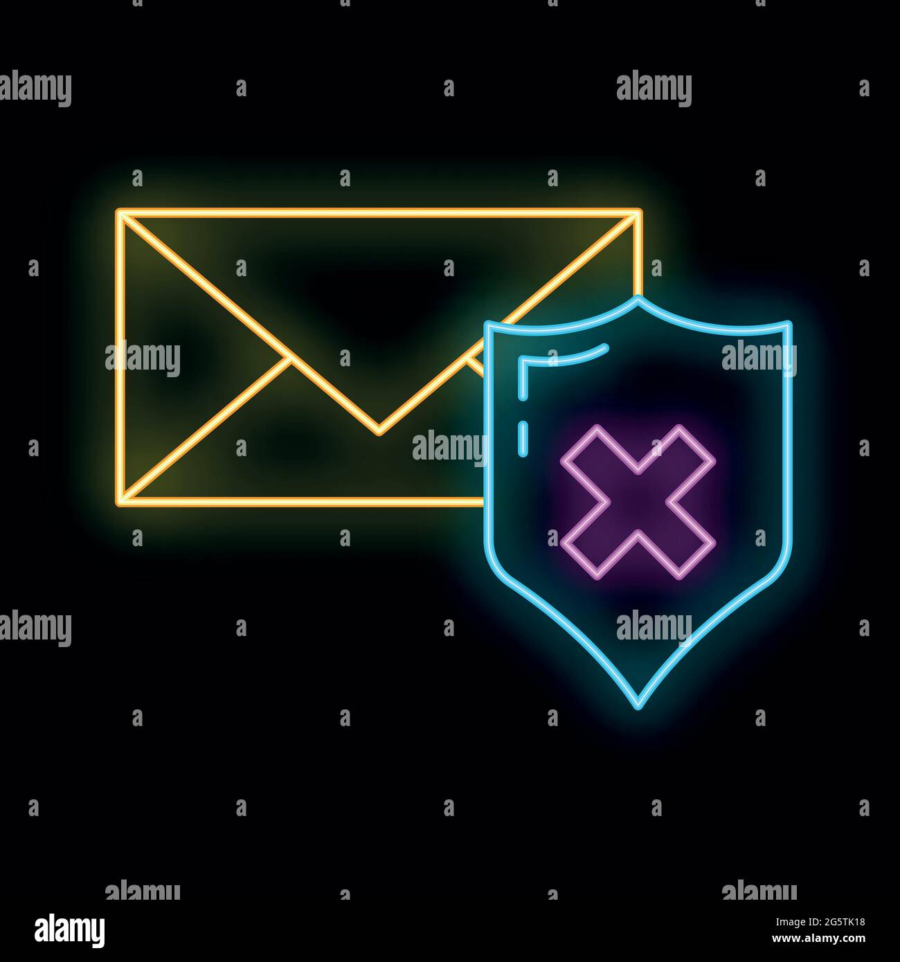 Email cloud global internet icon neon glow style, data send web message ...