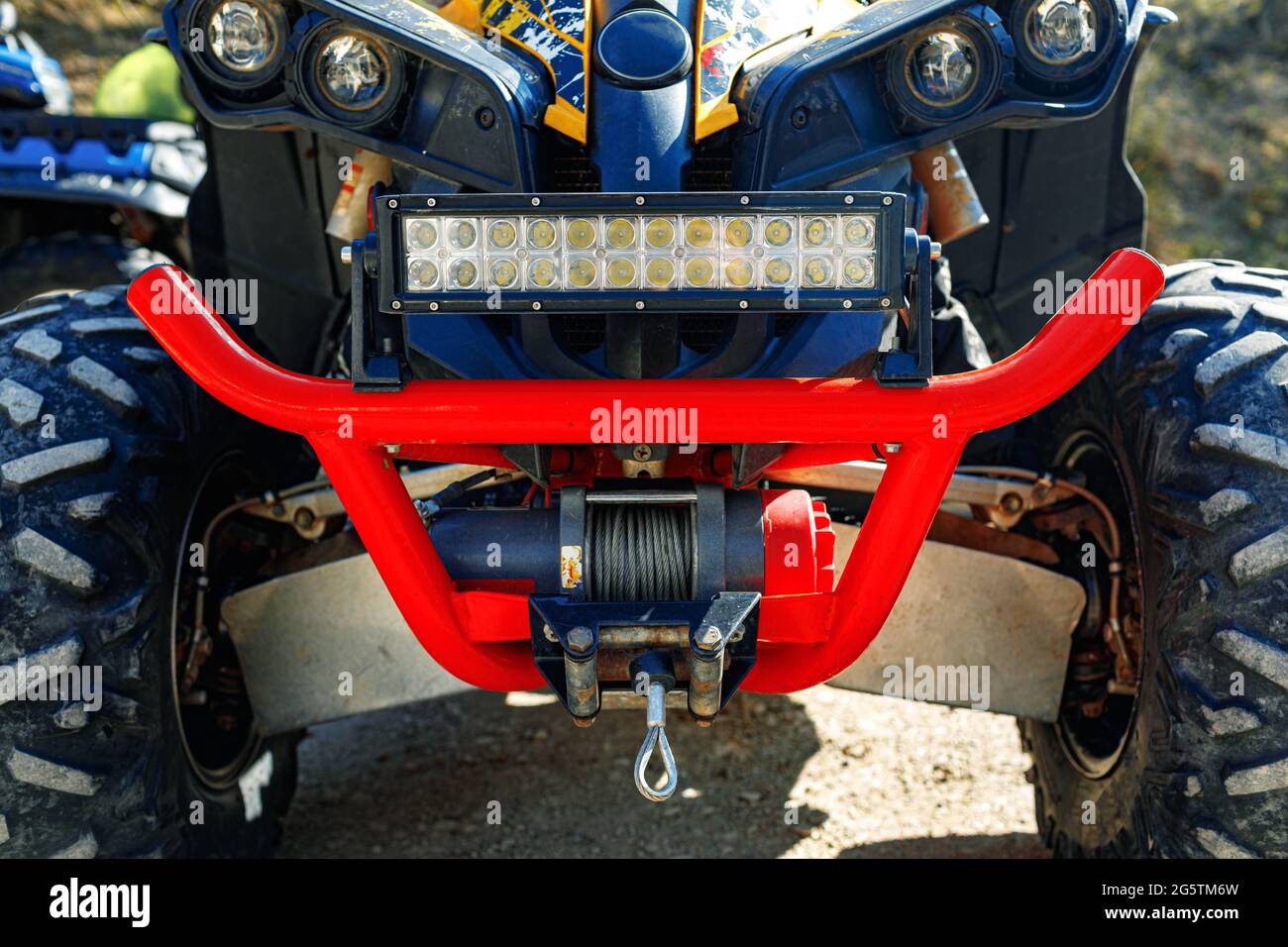 Details of Atv quad bike close up Stock Photo - Alamy