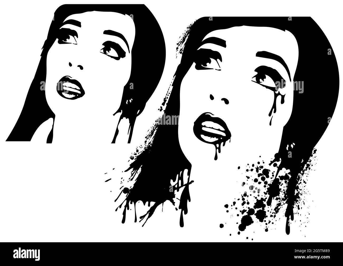 Sketch of a Woman Face Stock Vector Image & Art - Alamy