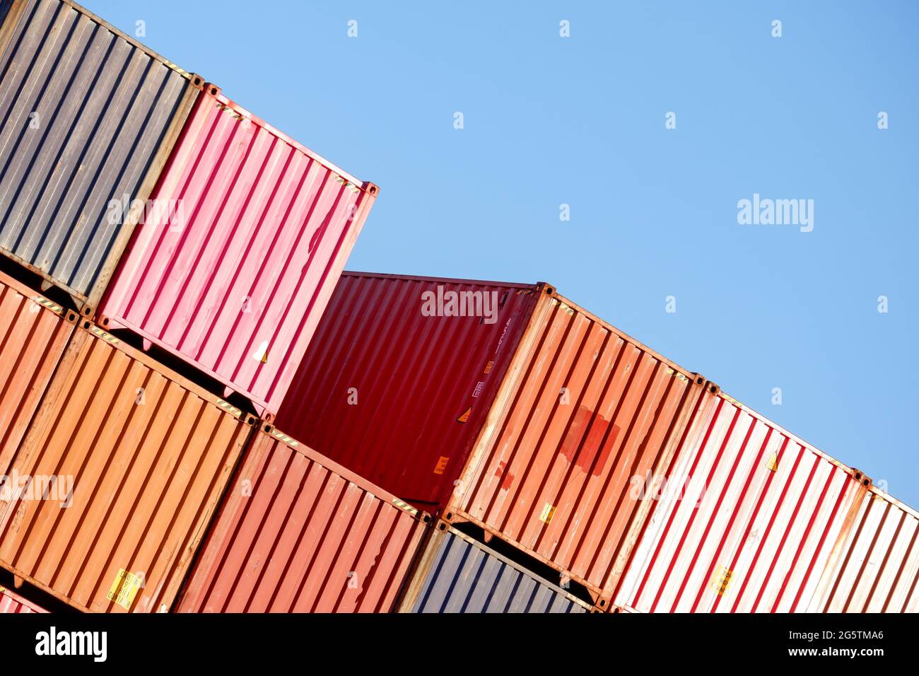 container yard Deposit yard, freight work Stock Photo - Alamy