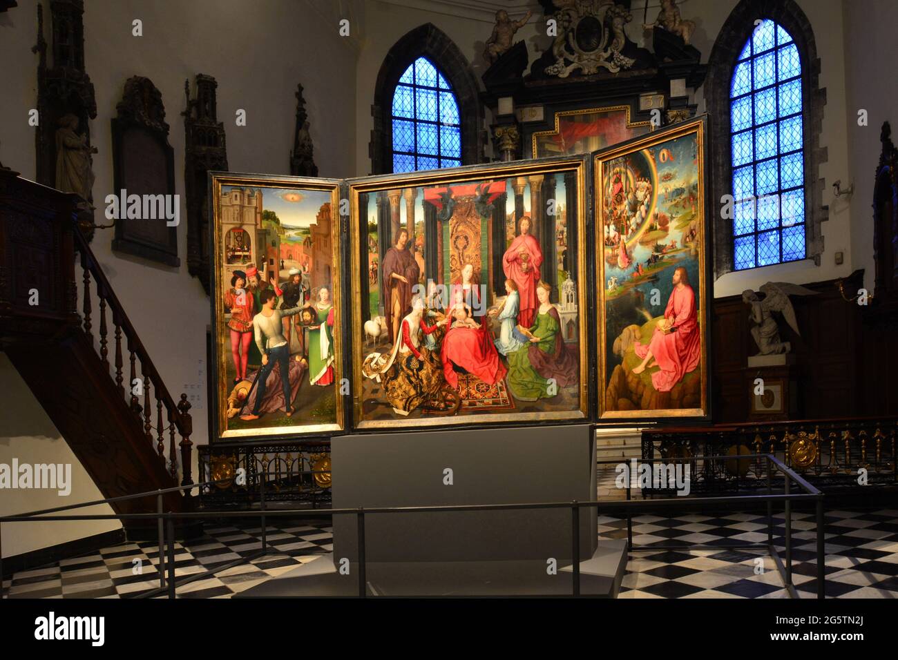 BELGIUM. FLANDERS. BRUGES. THE PAINTING OF THE MYSTICAL MARRIAGE OF ...