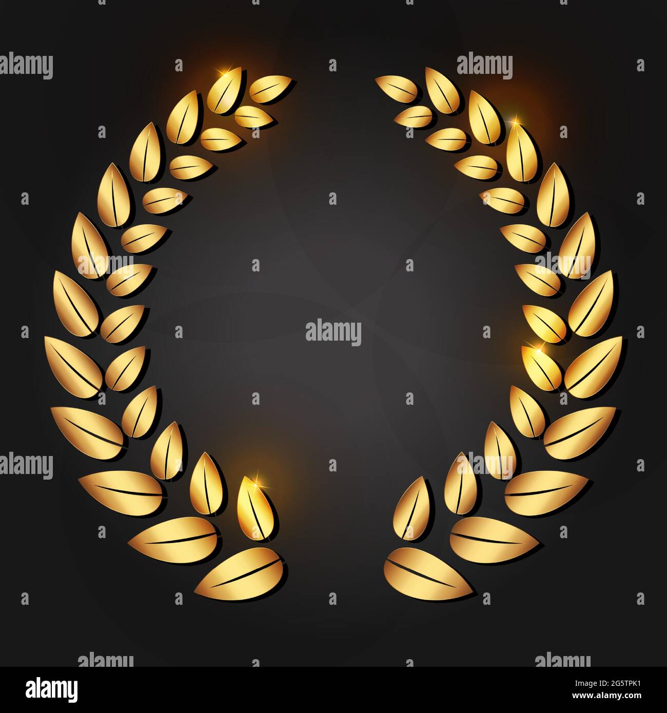 Golden laurel wreath. Luxury reward for VIP person Stock Vector Image ...