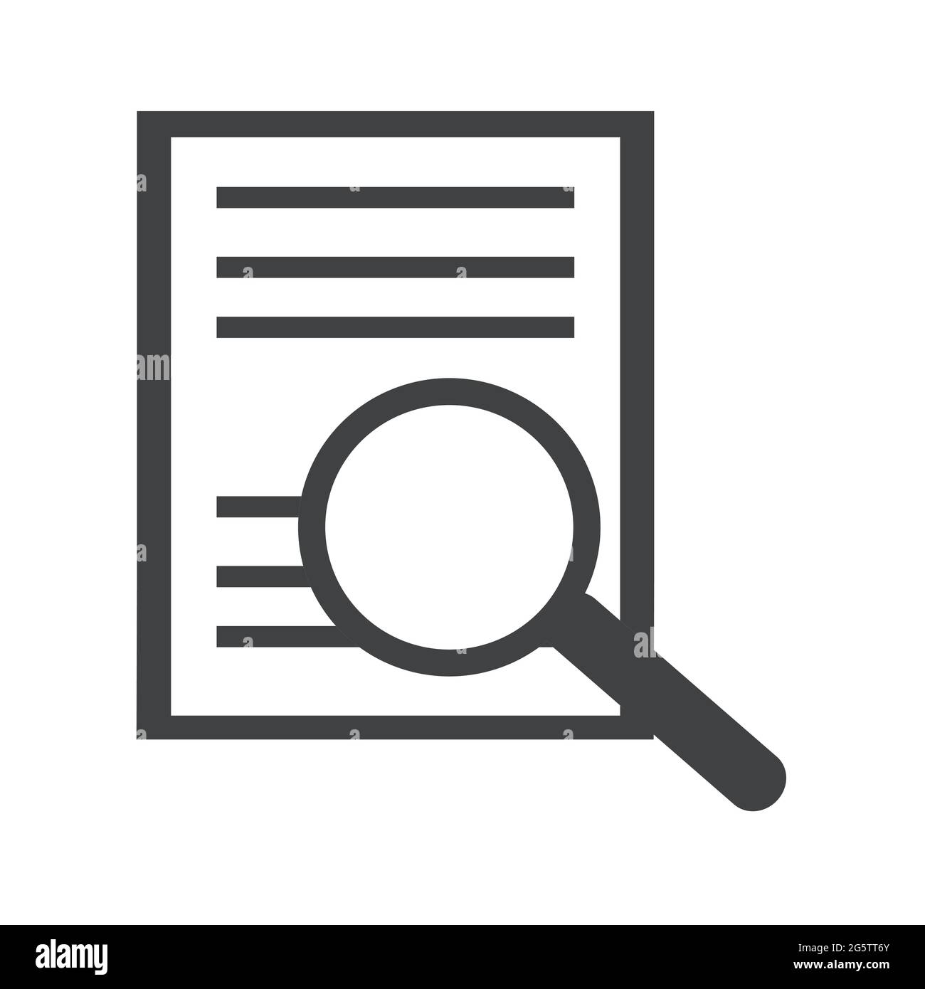 Vector document search icon isolated on white background Stock Vector ...