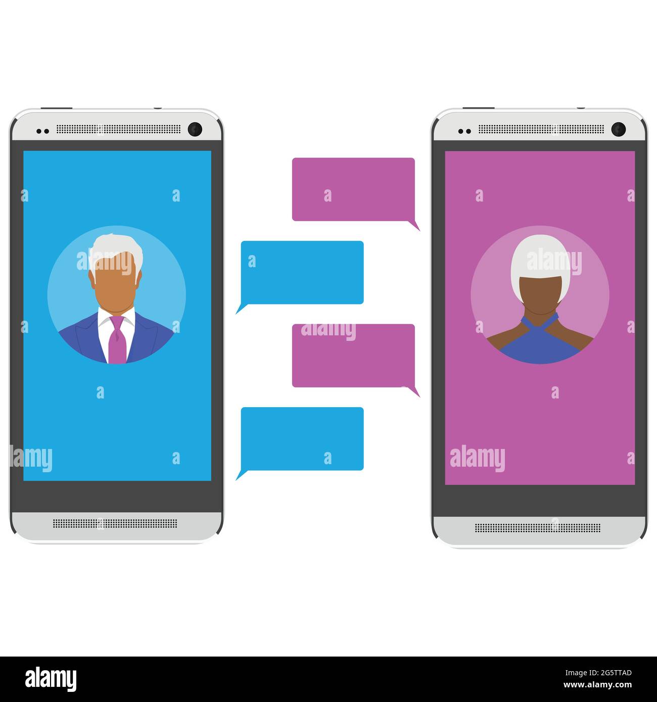 Chat messages notification on Stock Vector Images - Alamy