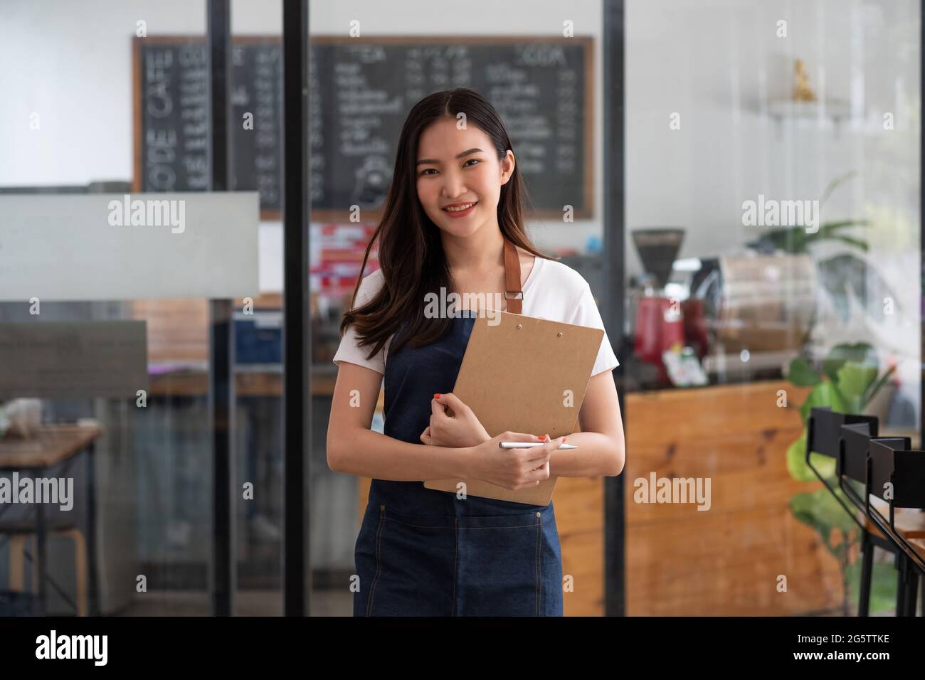 Startup successful small business owner woman beauty girl standing in ...