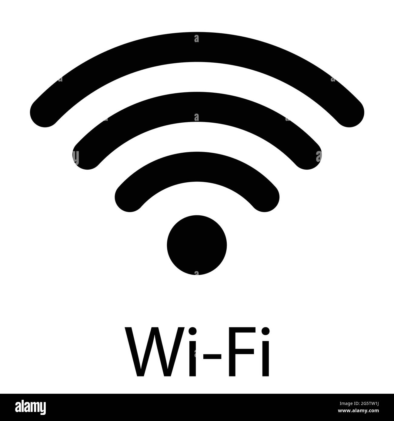 Vector illustration flat design blue wireless icon. Wi-Fi symbol, sign ...