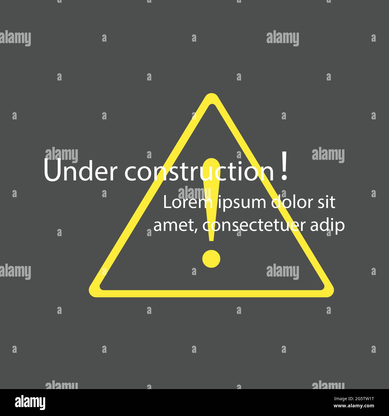 Under construction website page vector illustration. Web, warning ...
