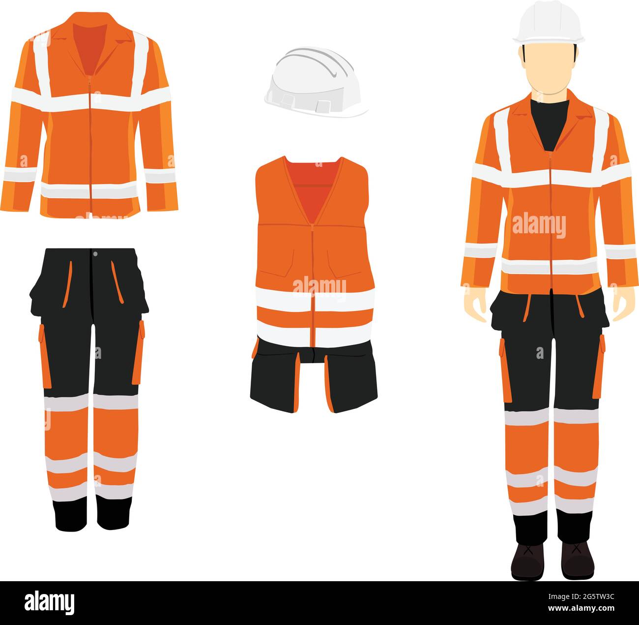 Man worker in uniform. Professional protective clothes and safety ...