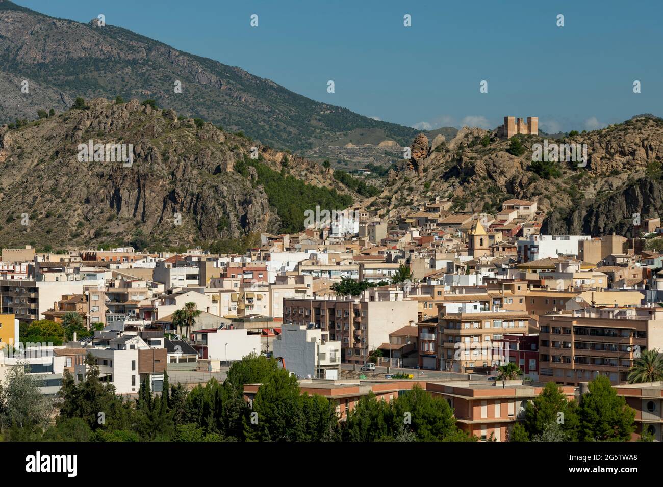 The little village of Blanca in Ricote valley , Murcia region, Spain ...