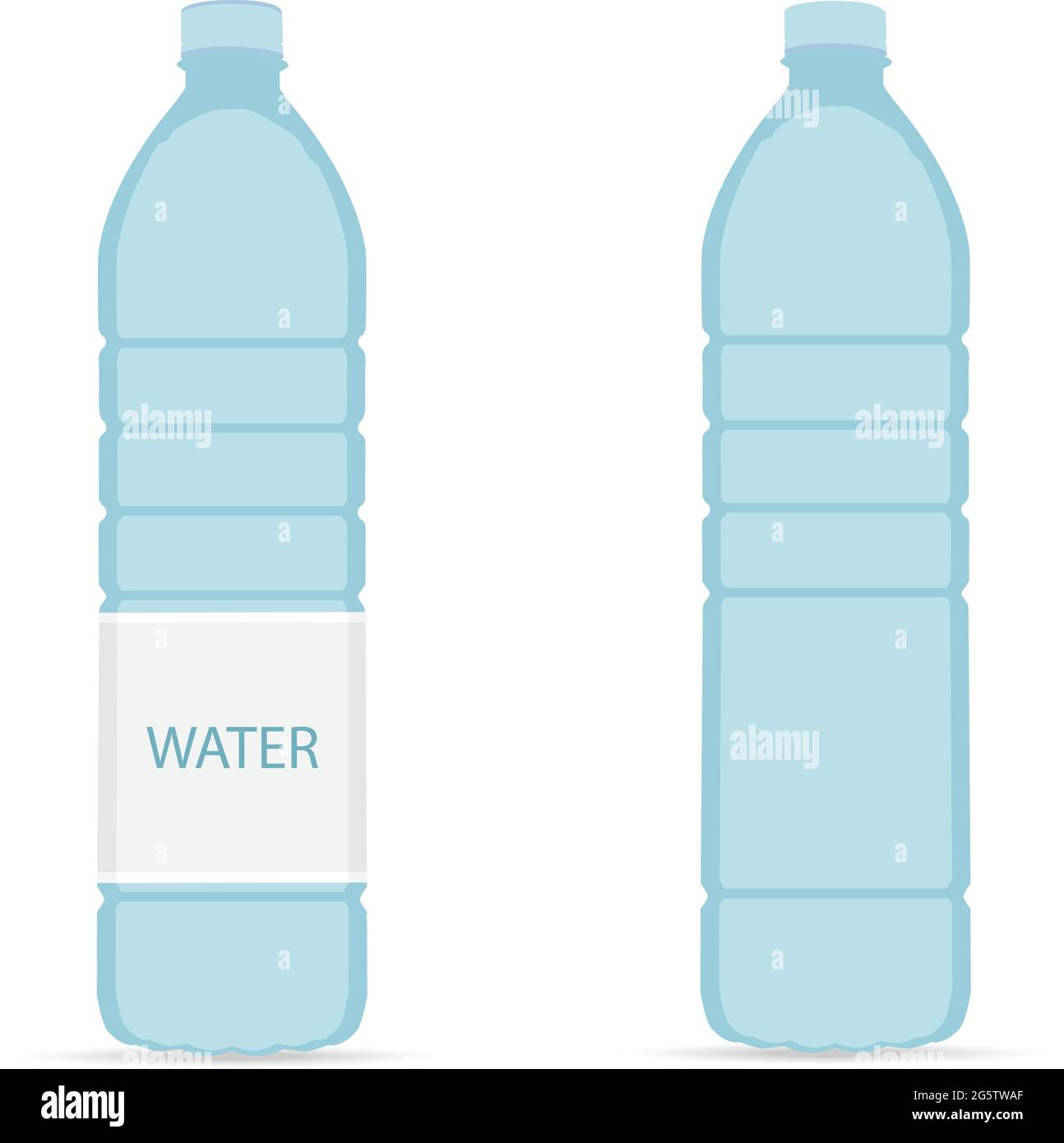 Bottle of water icon in flat style isolated on white background. Vector ...