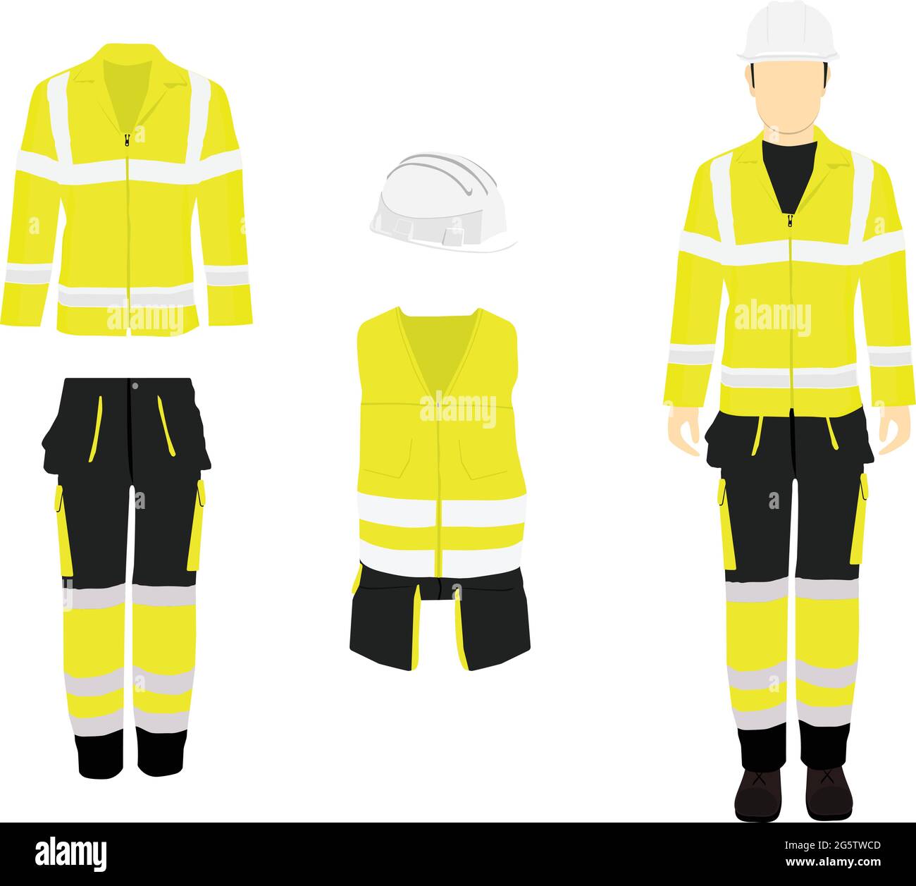 Man worker in uniform. Professional protective clothes and safety ...