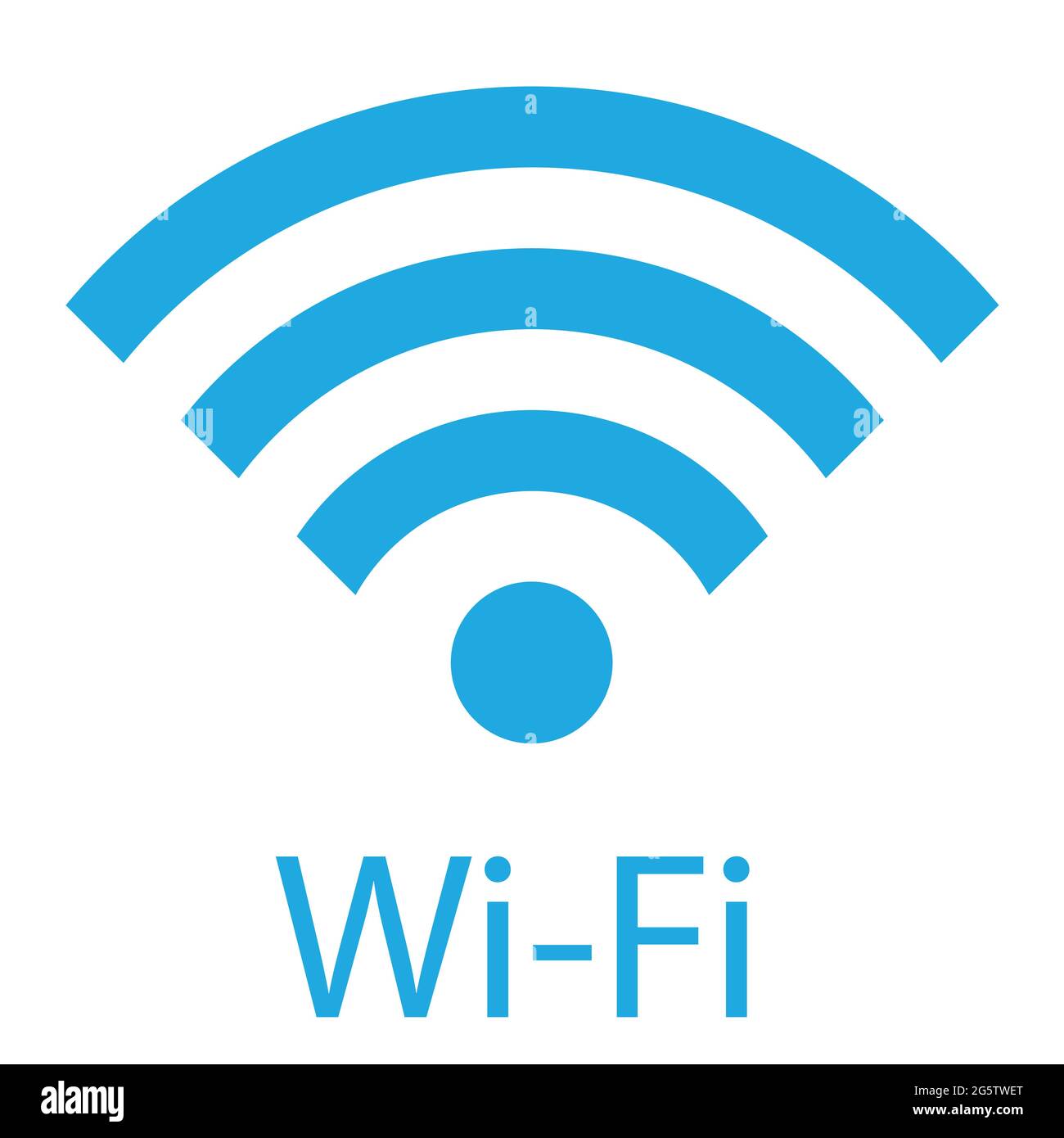 Vector illustration flat design blue wireless icon. Wi-Fi symbol, sign. WiFi Stock Vector Image ...