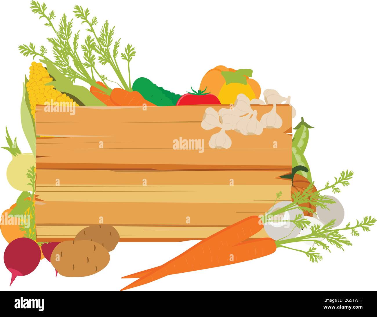 A wooden vegetables sign background surrounded by a border of fresh ...