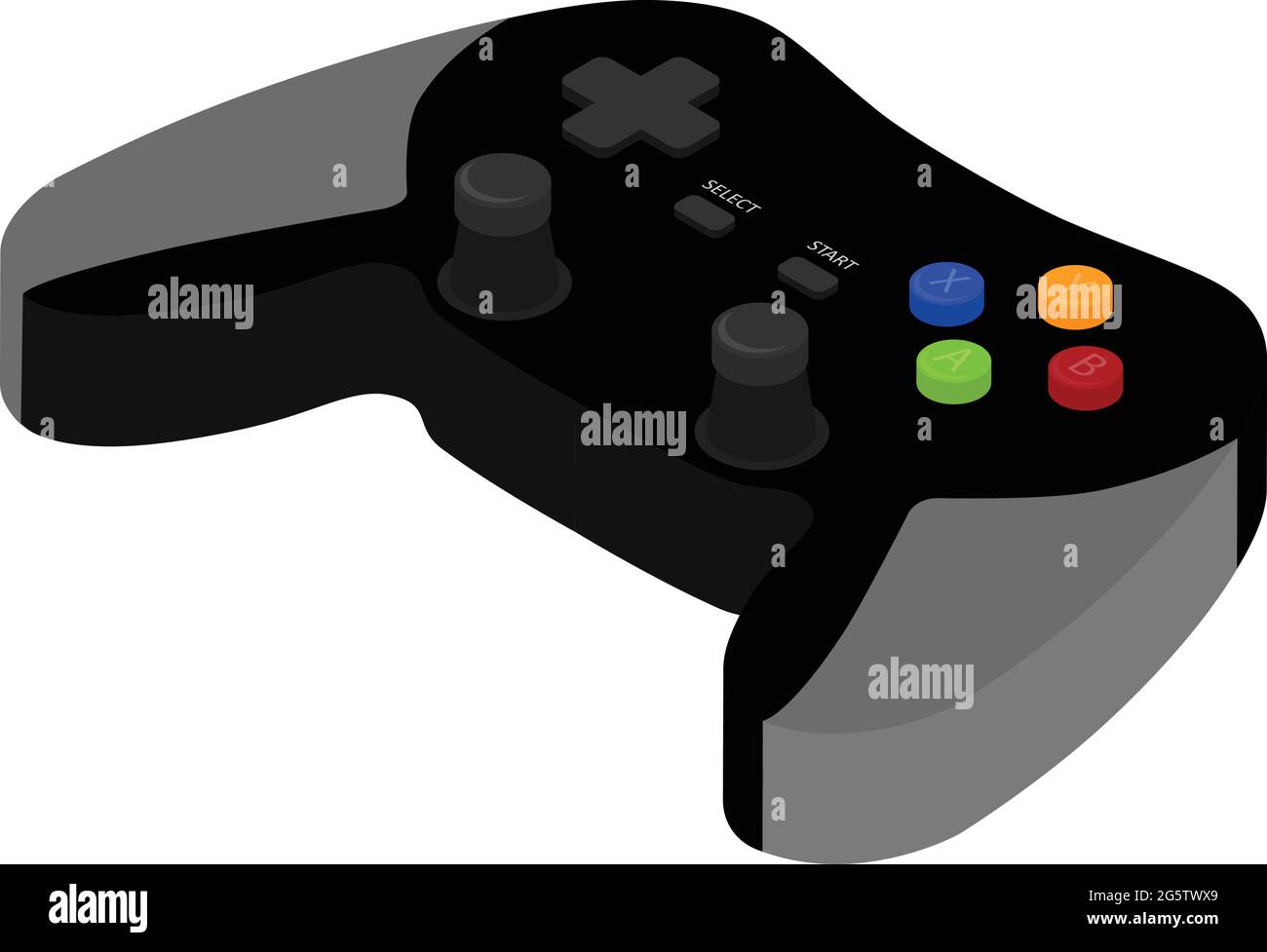 Black Xbox Controller Stock Vector Images - Alamy