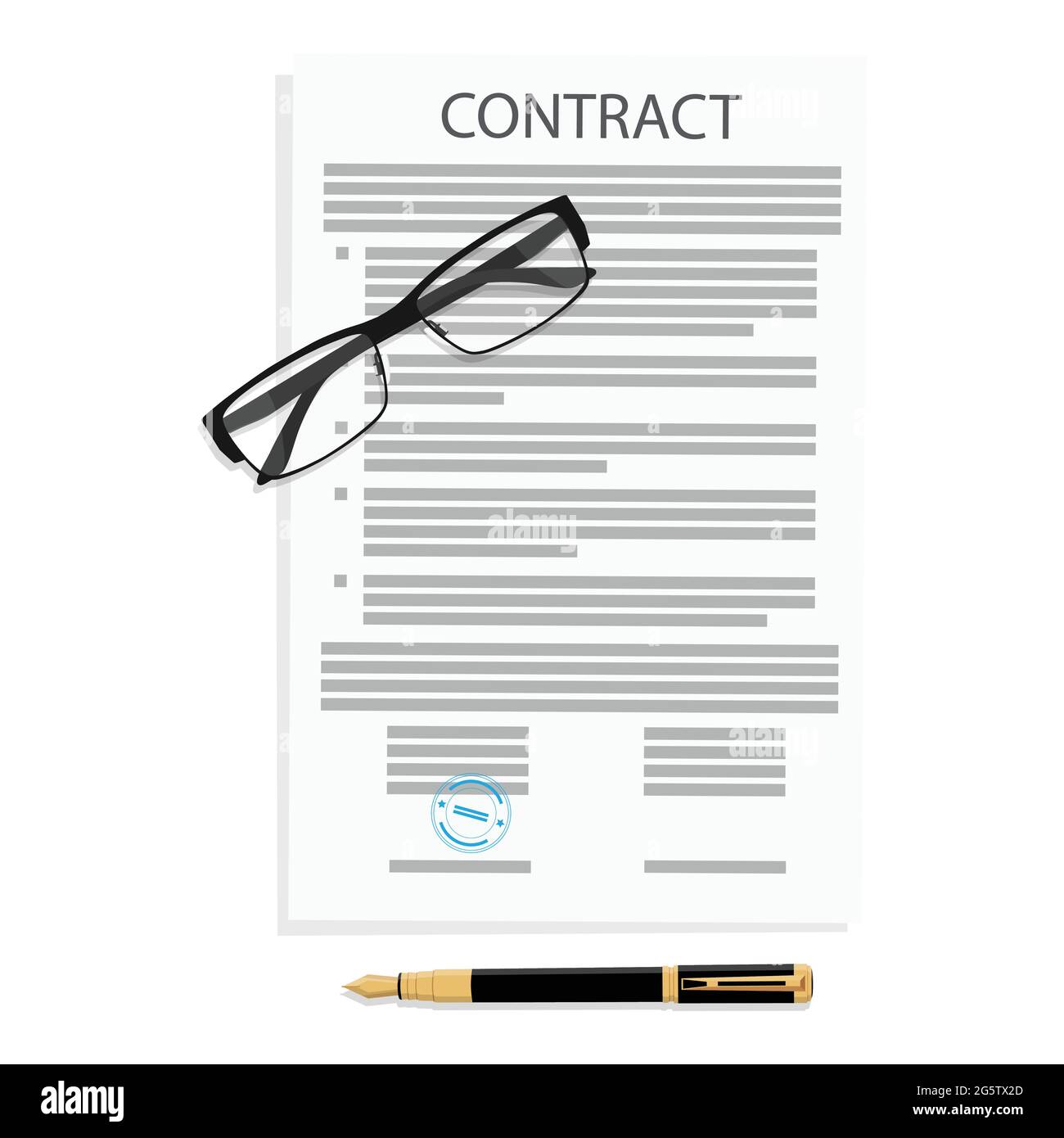 Signing papers Stock Vector Images - Alamy