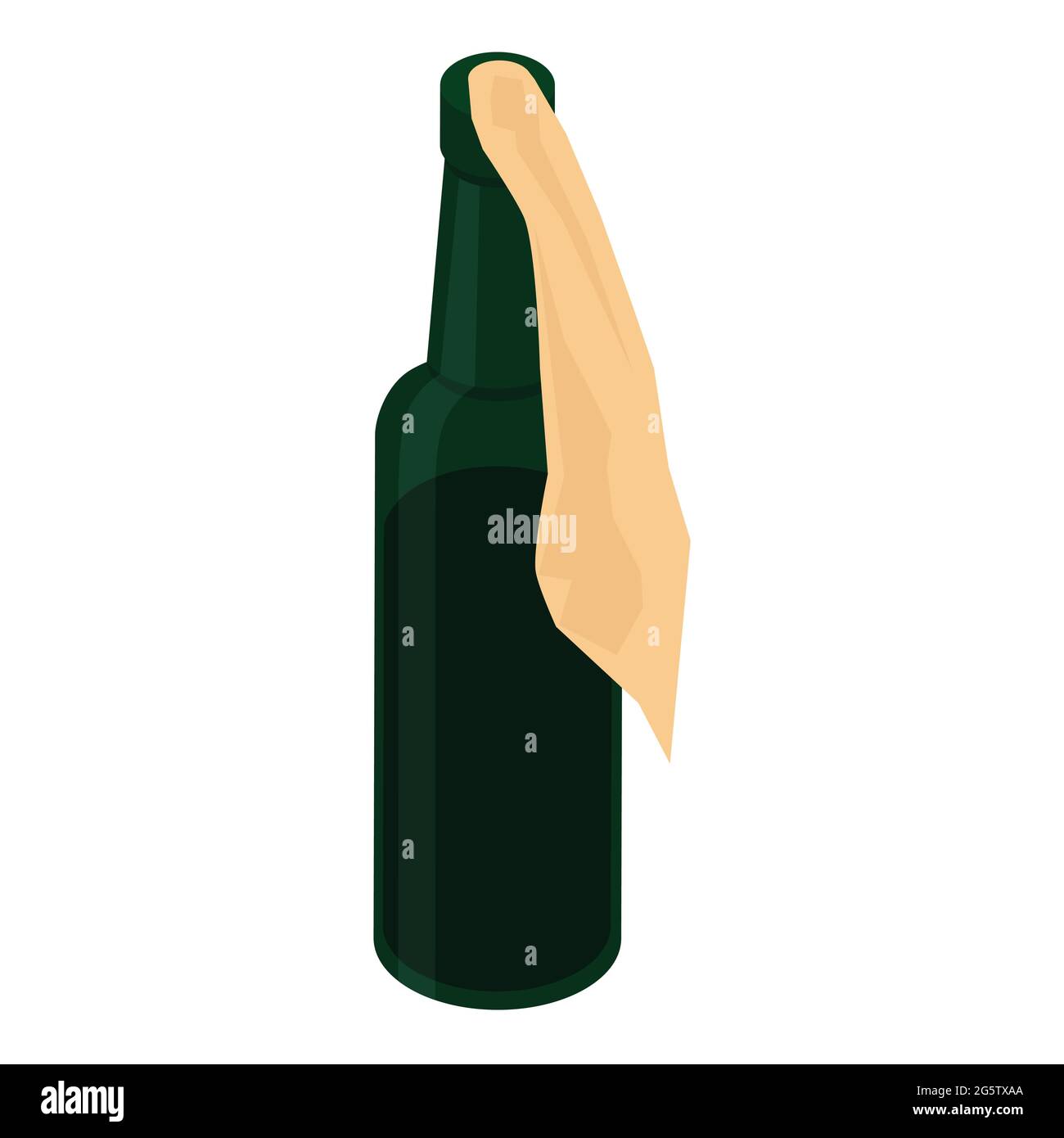 Bottle Molotov Cocktail Isolated On White Background Protest Symbol Vector Stock Vector Image 